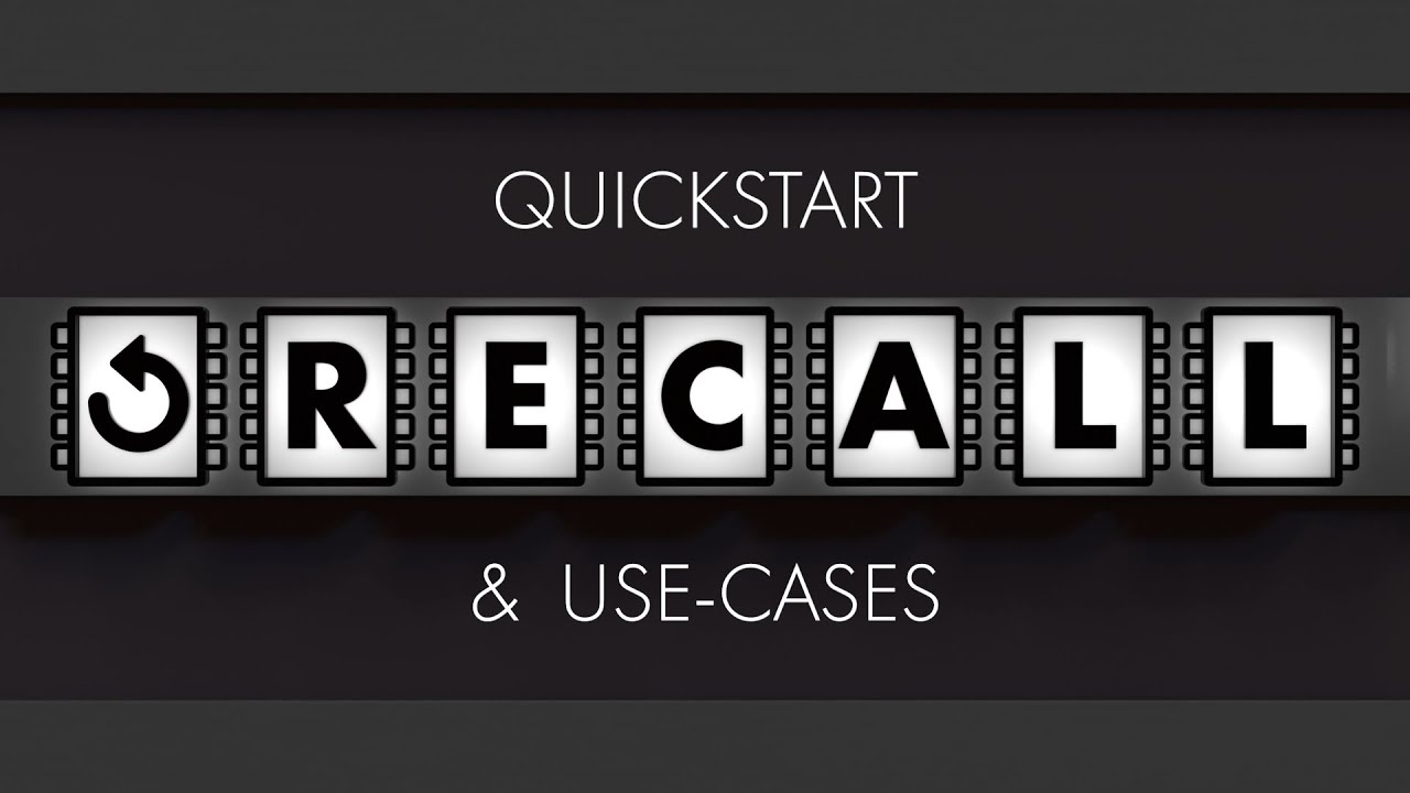 Recall Plugin Quickstart & Use-Cases - YouTube