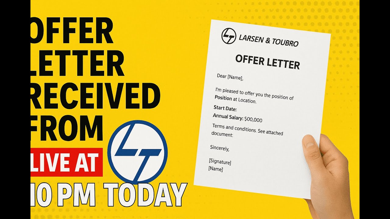 Finally! L&T Offer Letter Received 🎉 | DET Journey & Next Steps #L&T # ...