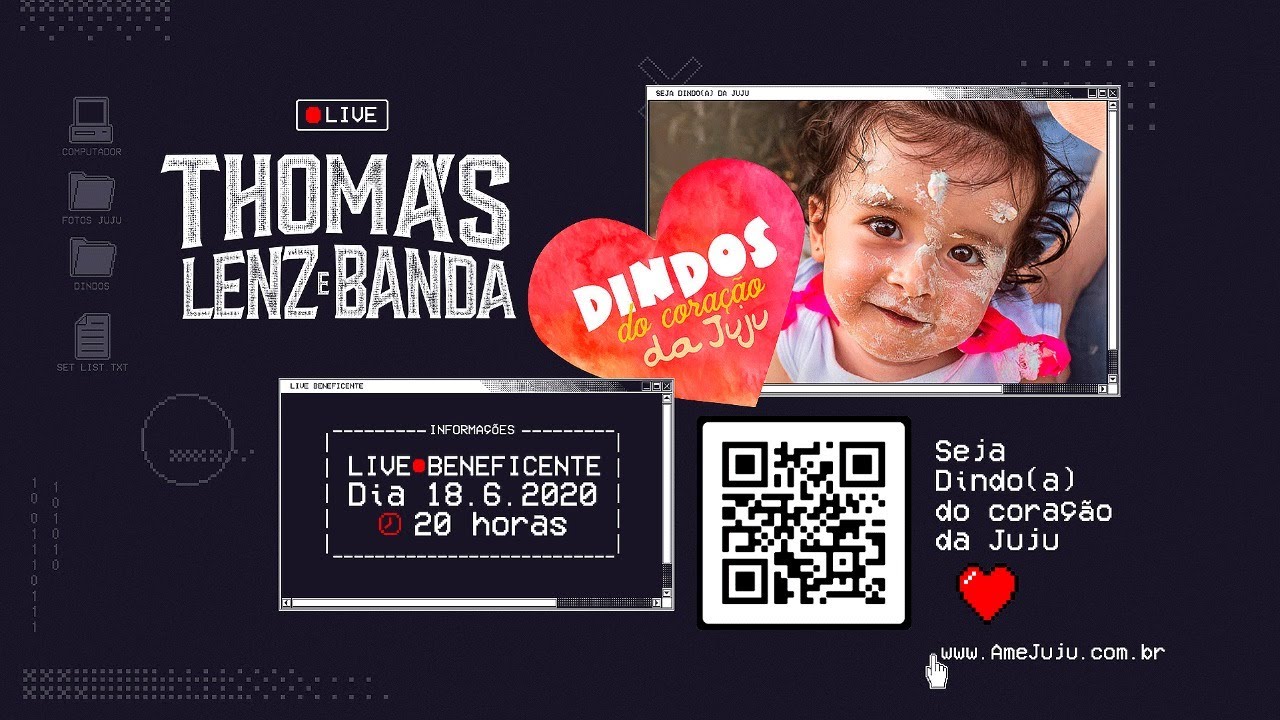 Live Beneficente AME Juju - Thomás Lenz e Banda em Casa - YouTube