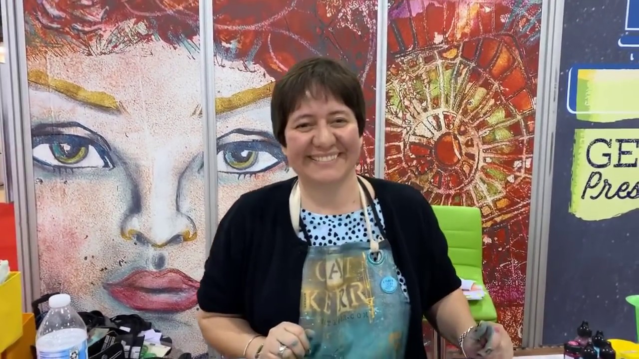 Gel press demo with Cat Kerr Creativation 2019 - YouTube