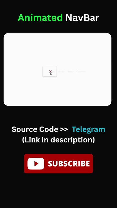 📝 Animated Navbar Using Html Css And Js Css Csstutorial Htmlcss