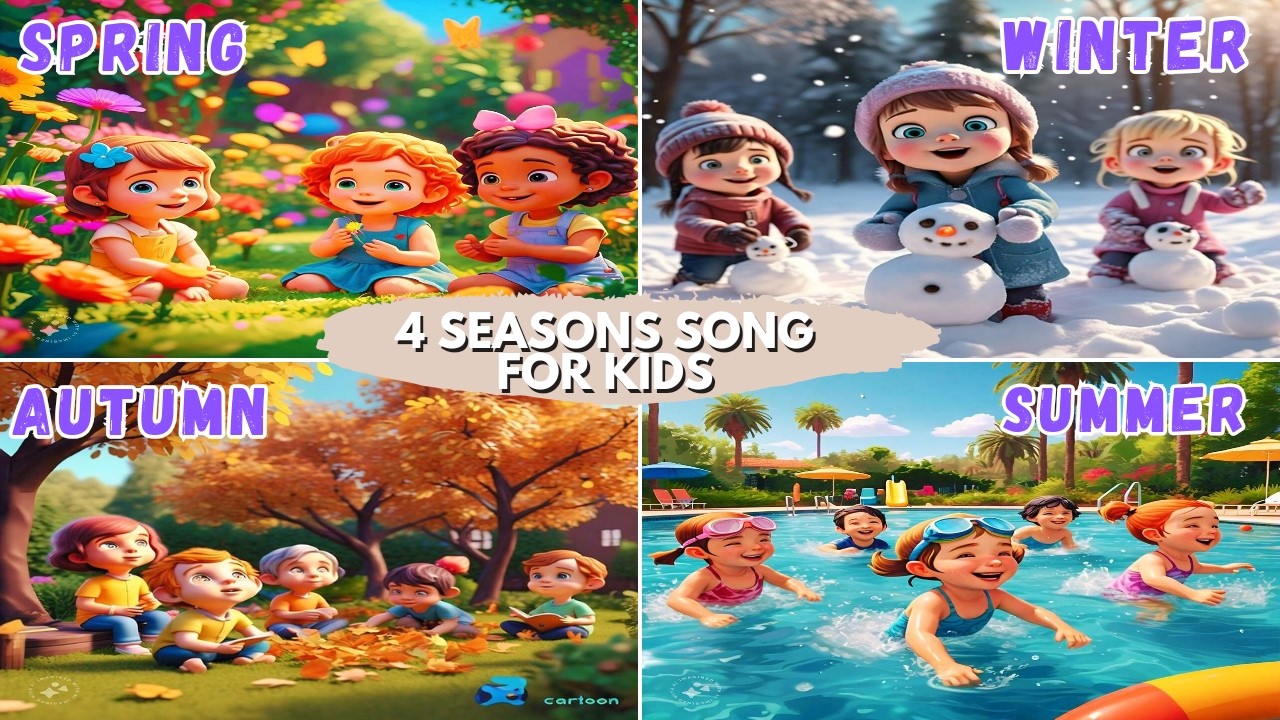 4 Seasons Song for Kids | Nursery Rhymes & Kids Songs | Seasons For ...