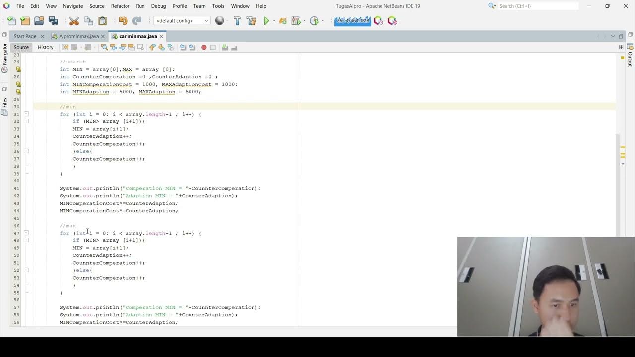 Tugas Algoritma Dan Pemrogaman Mencari Nilai Min Max Menggunakan Count - YouTube