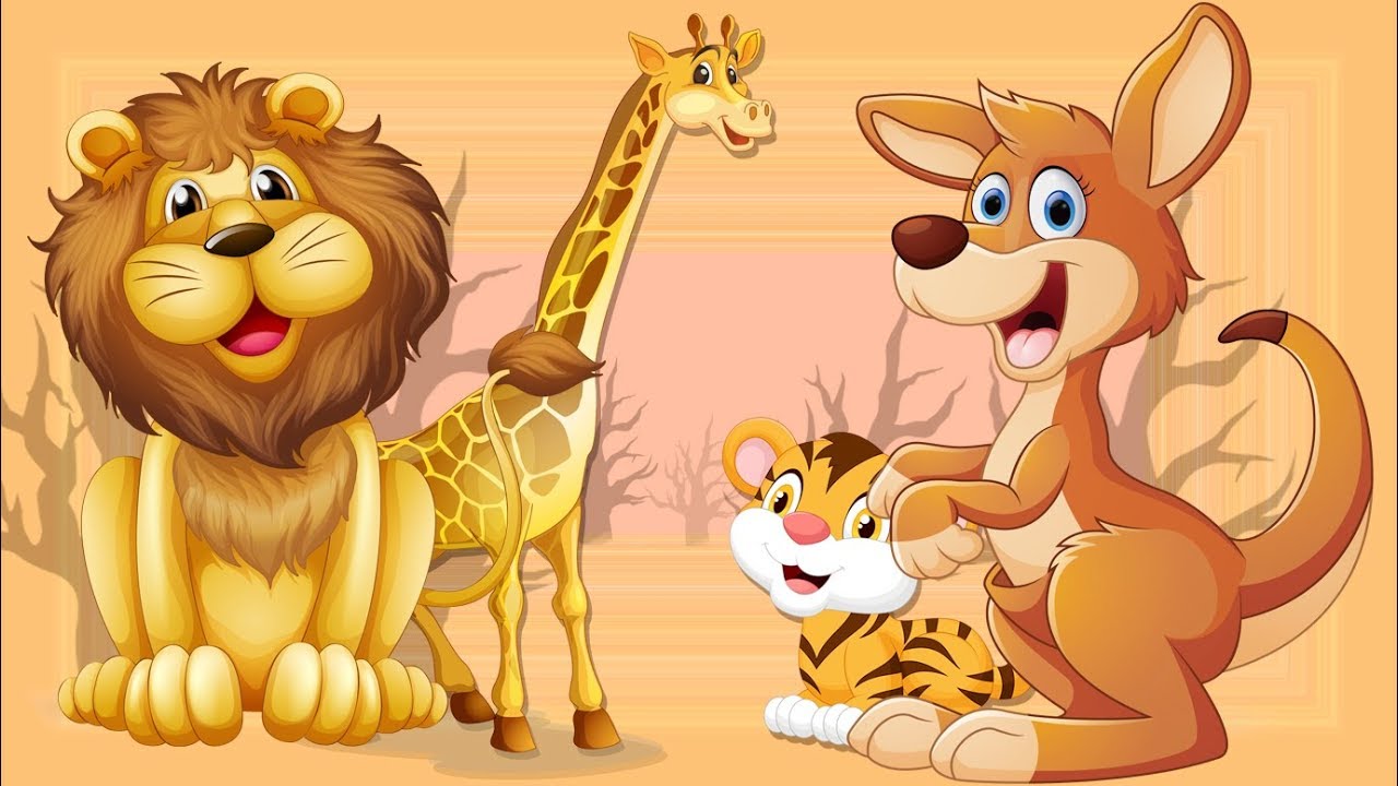 Wild Animals Animation | Learn Wild Animals Names & Sounds for Kids ...