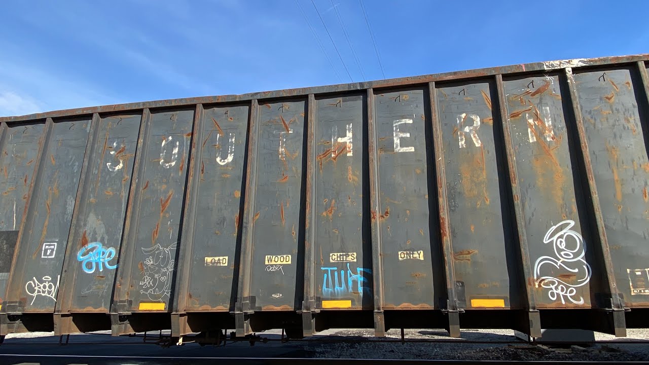 An old Sou woodchip car and CSX Ballast cars. Railfanning 3/17/24 - YouTube