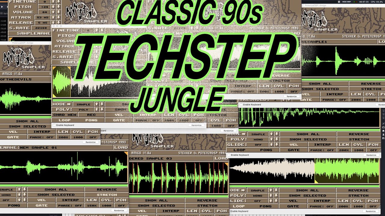 classic 90s techstep jungle made with 18 amiga samplers - YouTube