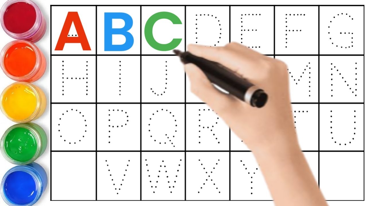 A for Apple for Kids | ABCD Song for Toddler | Dotted A to Z Tracing ...