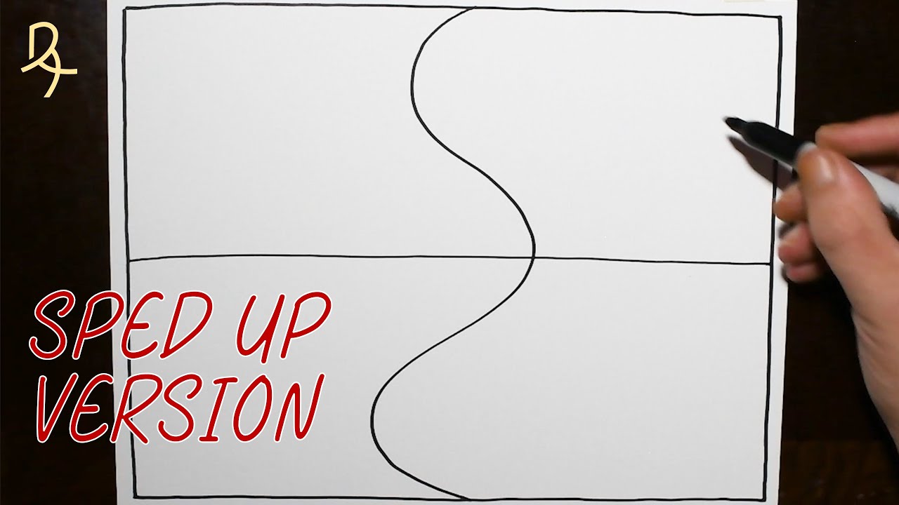 Spiral Drawing | Squiggle 3D Abstract Pattern / Satisfying and Relaxing Art Technique - YouTube