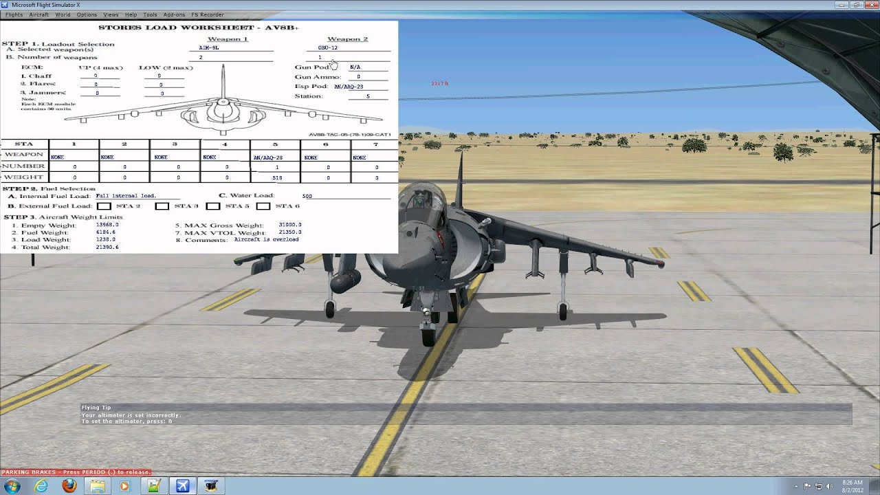 RAZBAM AV8B Harrier Plus Weapons Loading - YouTube