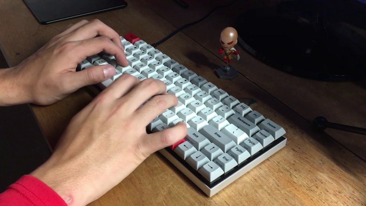 Vortex Race 3 w/ Cherry MX Silent Reds Typing Test - YouTube