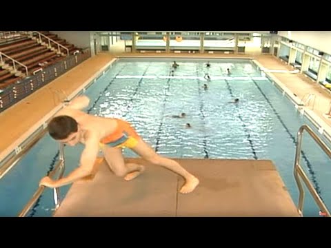Hilarious Mr Bean Attempts Diving Board - Will He Sink or Swim? - YouTube