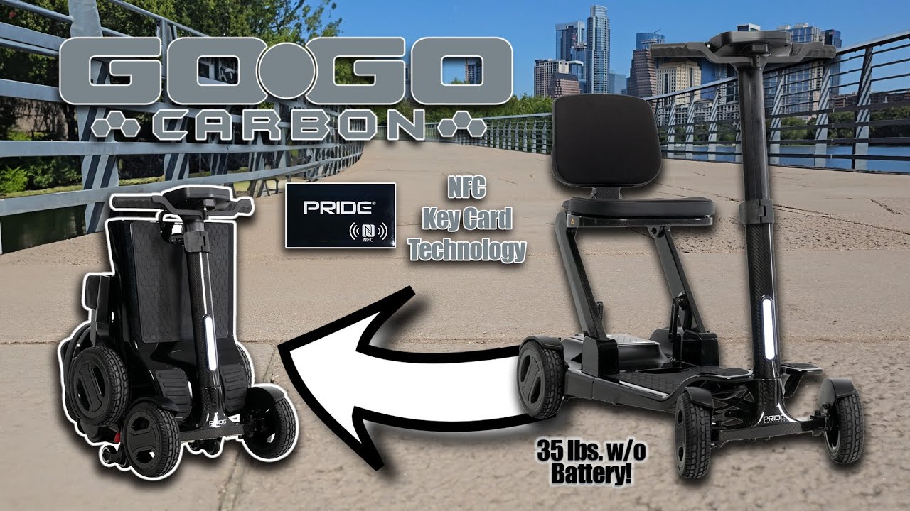 Go-Go Carbon Fiber Folding Scooter by Pride Mobility | HEAVIEST PIECE ...