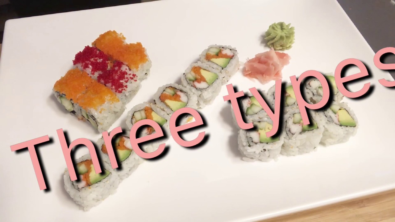 Three types of California roll - YouTube