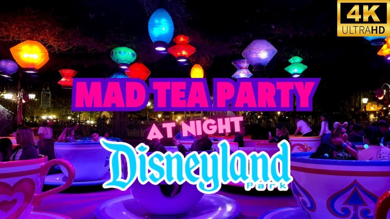 Disney at Night- Mad Tea Party | Disneyland Ride POVs - YouTube