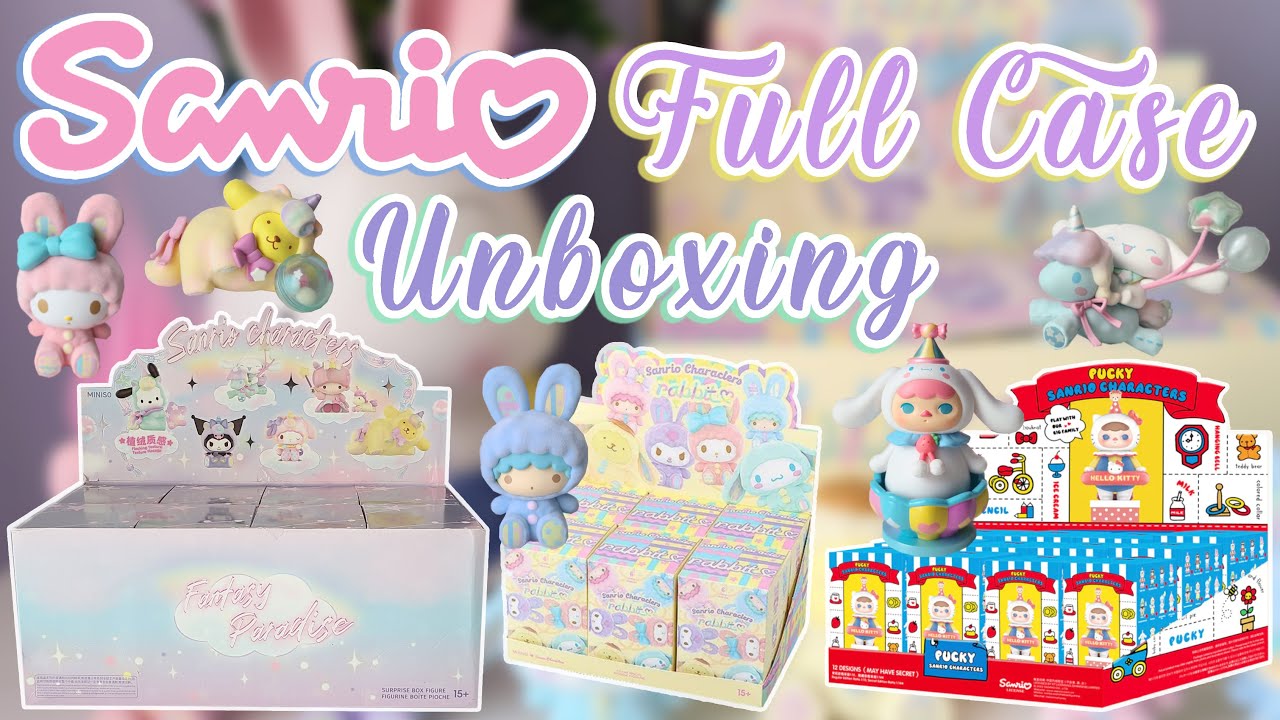 3 FULL CASES OF SANRIO BLIND BOXES! Unboxing Popmart's Pucky x Sanrio ...