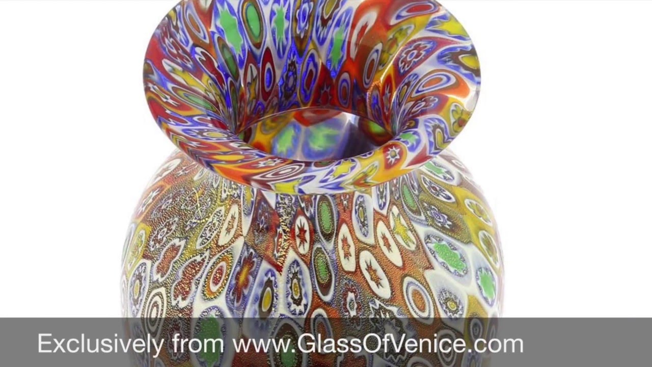 Murano Glass Millefiori Vase | www.GlassOfVenice.com - YouTube