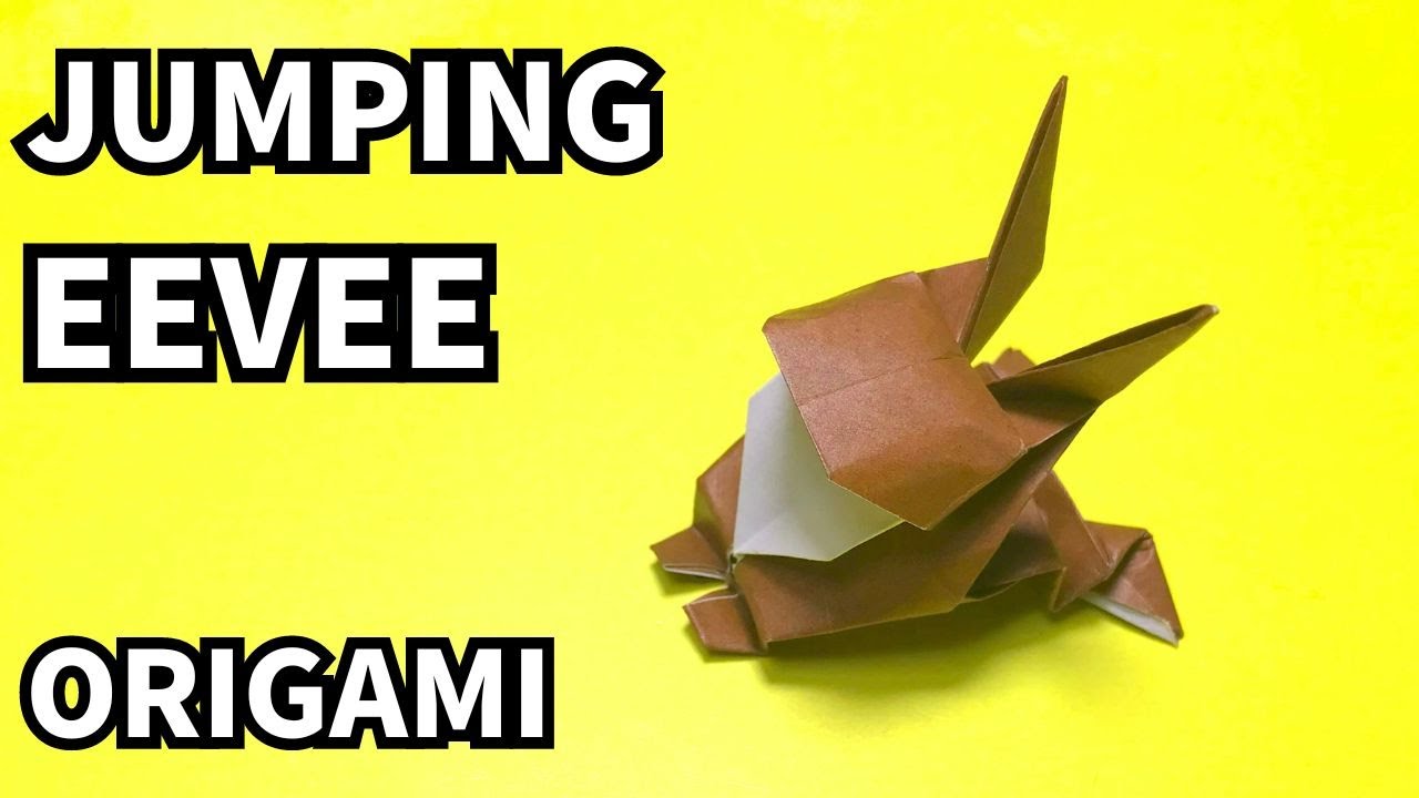 How to make an easy origami jumping Eevee（Pokemon） - YouTube