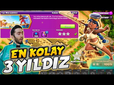YAZ MÜCADELESİ 3 YILDIZ NASIL ALINIR? - CLASH OF CLANS - YouTube