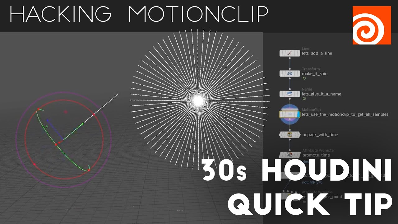 Houdini 30s Quick Tip #4 - Hacking Motionclip to Detect Intersections - YouTube