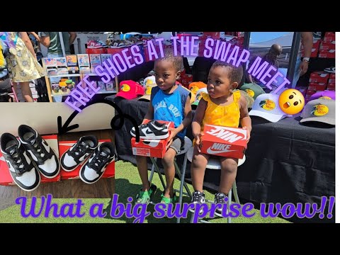 We Got Free Shoes at the Swap Meet! | Crazy Deals & Surprises!! - YouTube