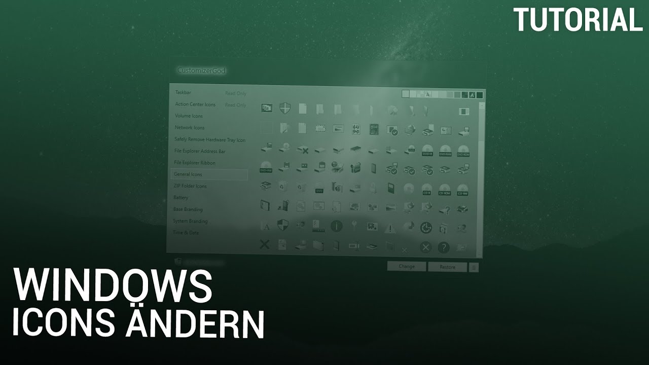 Windows Icons ändern - YouTube