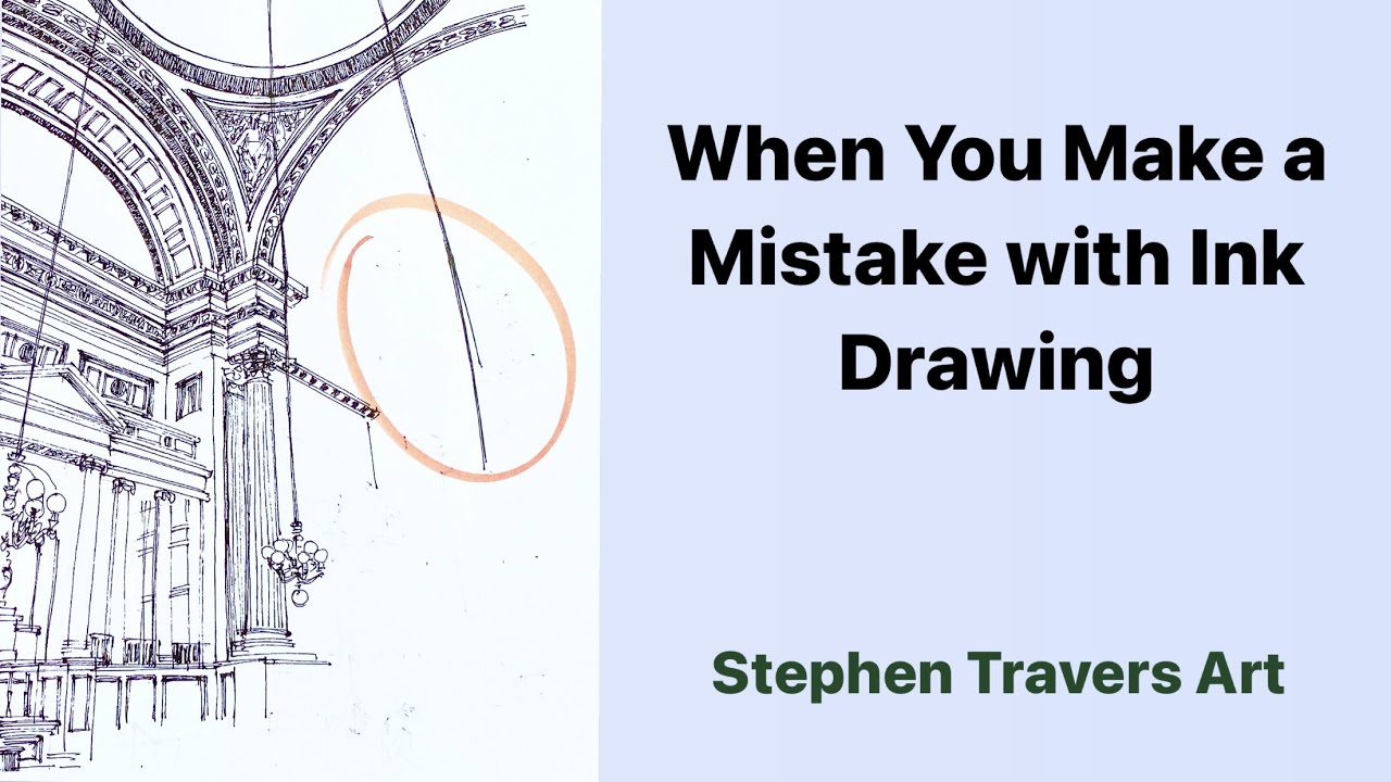 When you Make a Mistake With Ink Drawing - YouTube