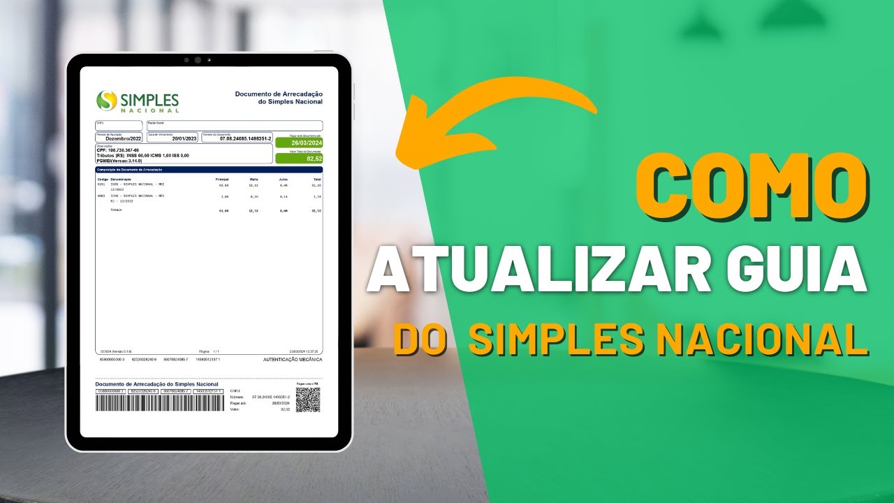Simples Nacional - Como atualizar a guia DAS 2024? - YouTube