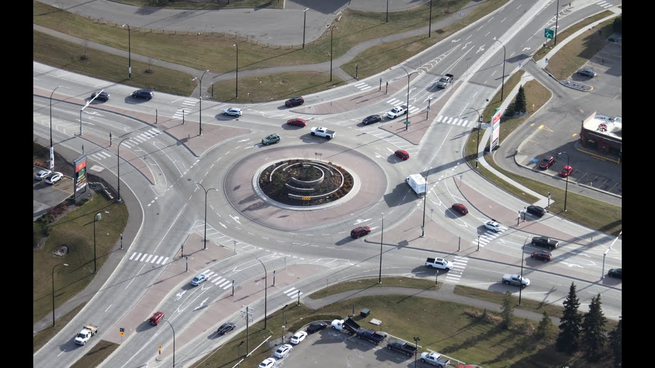 Concrete Paved Roundabout - 67th Street, Red Deer, AB - Award Winning ...