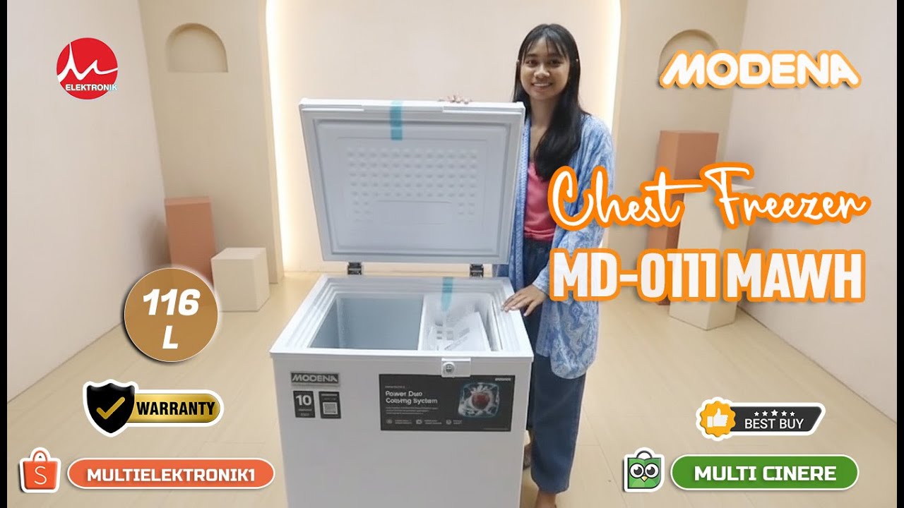 Review Chest Freezer Modena 100 Liter MD 0111 - kapasitas 116 Liter ...