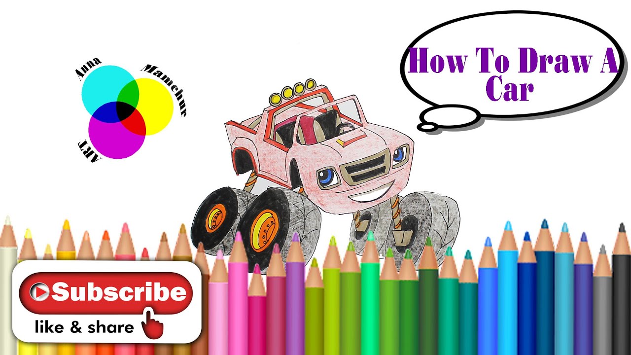 How To Draw A Car. Lesson 6 - YouTube