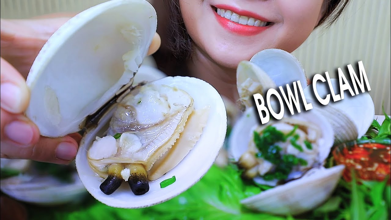 ASMR Mukbang eating Bowl Clam, extreme Chewy eating sound 먹방 | LINH ...