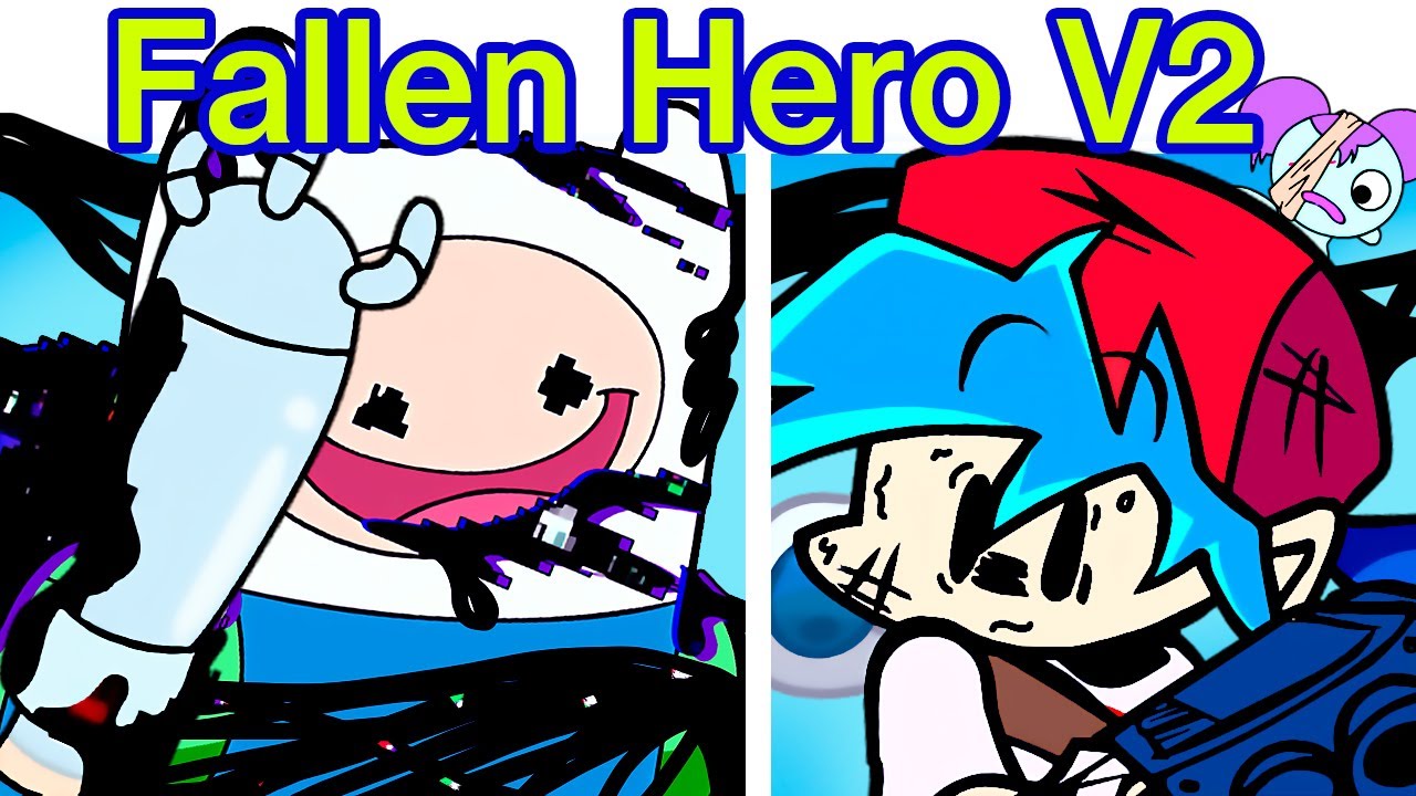 Friday Night Funkin' Fallen Hero V2 Smiling Glitched Darkness | Pibby ...
