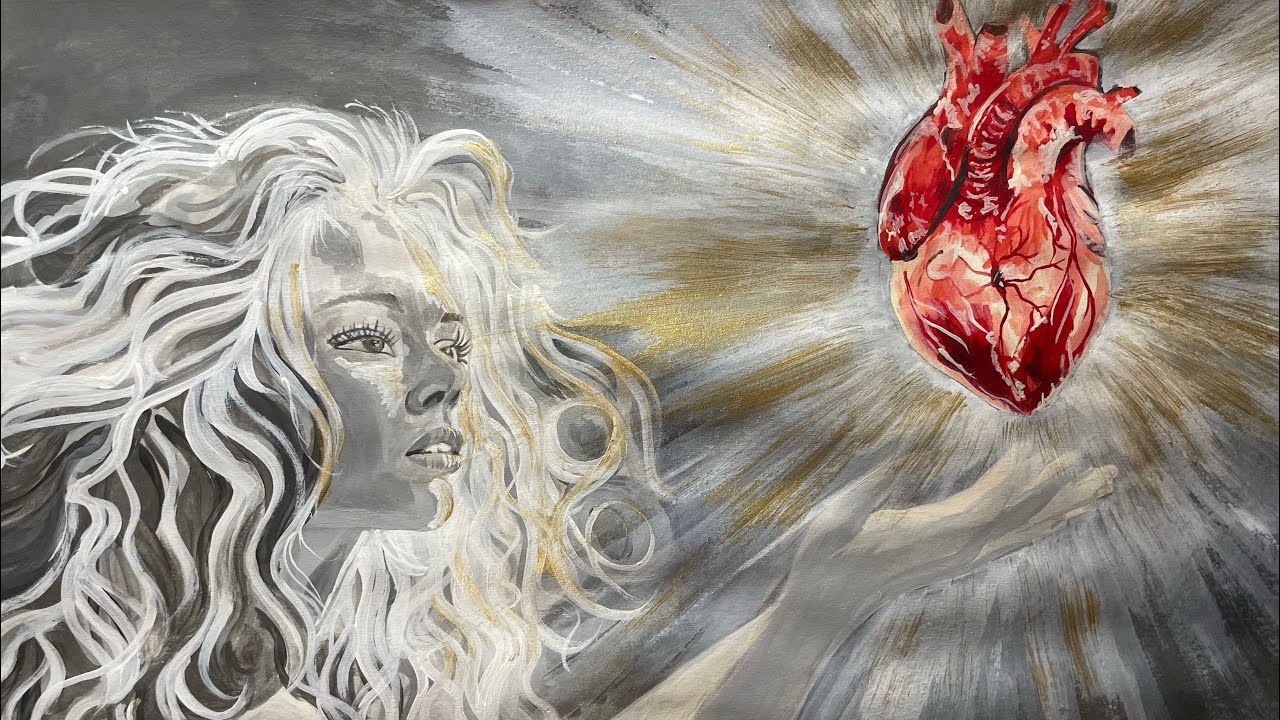 The essence of the heart - How to draw it - #acrylicpainting #art # ...