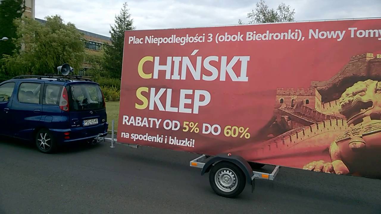 Przyczepy reklamowe, mobilna reklama Poznań i Wielkopolska - YouTube