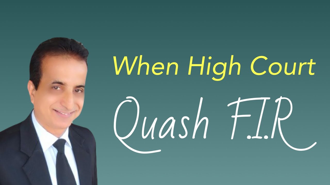 When High Court Quash FIR I Iqbal International Law Services® - YouTube