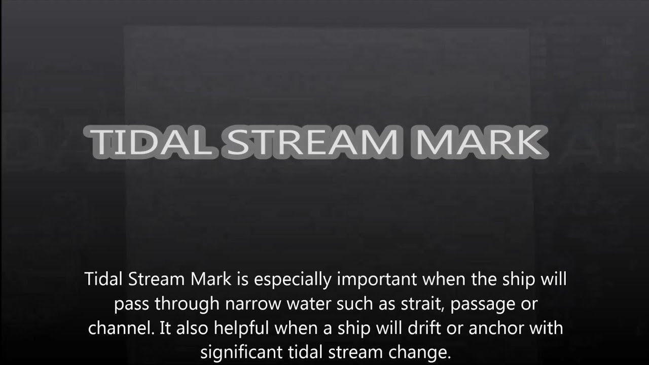 ECDIS Part 13 Supplementary Information, User Map, Tidal Stream Mark ...