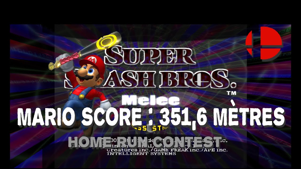 Mario score :351,6m Home Run Contest - Super Smash Bros Melee - YouTube