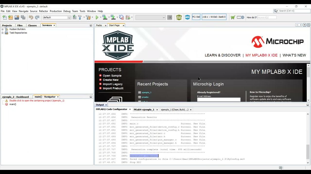 Lectura de Pulsante / Interruptor mediante el MCC xc8 mplabx - YouTube