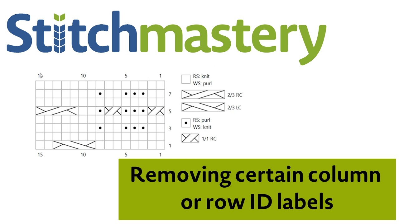 Removing certain column ID labels - Stitchmastery tutorial - YouTube