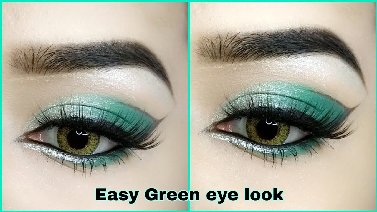 Easy Green Eye Makeup |Simple and Easy | Fatima - YouTube