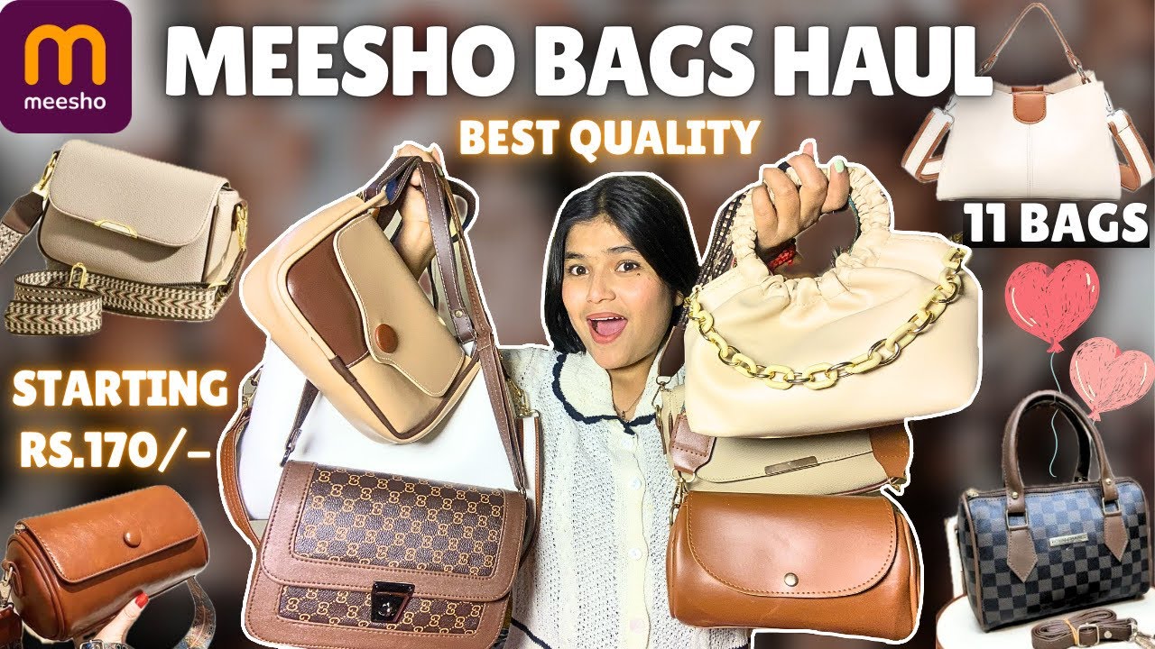 *HUGE*MEESHO BAGS HAUL😘😘Sling bags, Tote bags, Hand bags🥰|genuine kshma ...