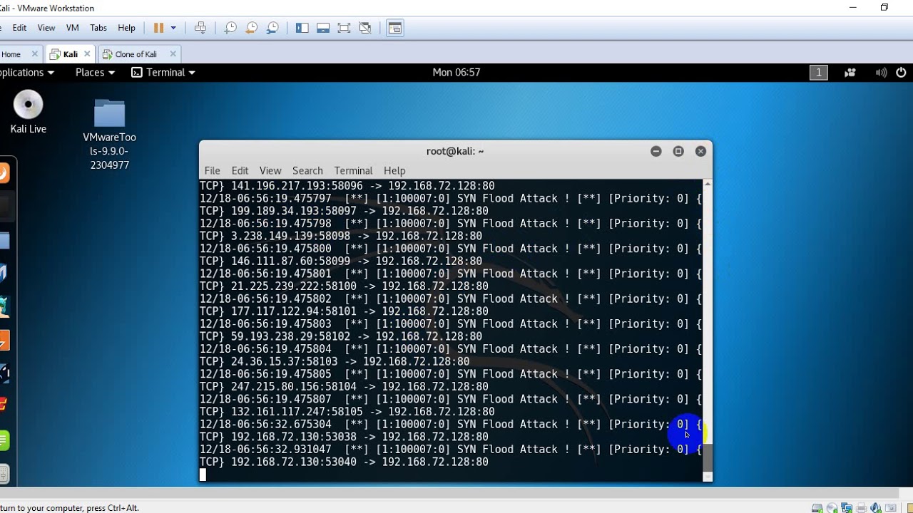 snort+iptables syn flood - YouTube