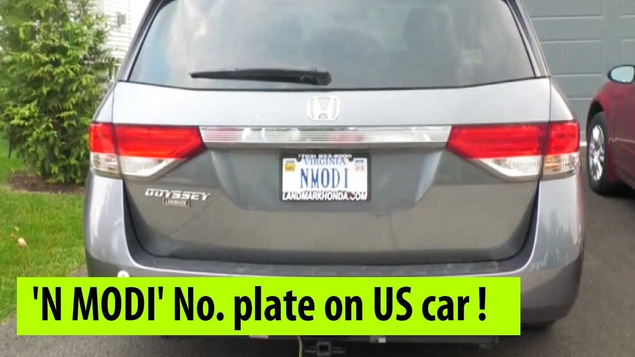 NRI Indian in US installs 'N Modi’ number plate... - YouTube