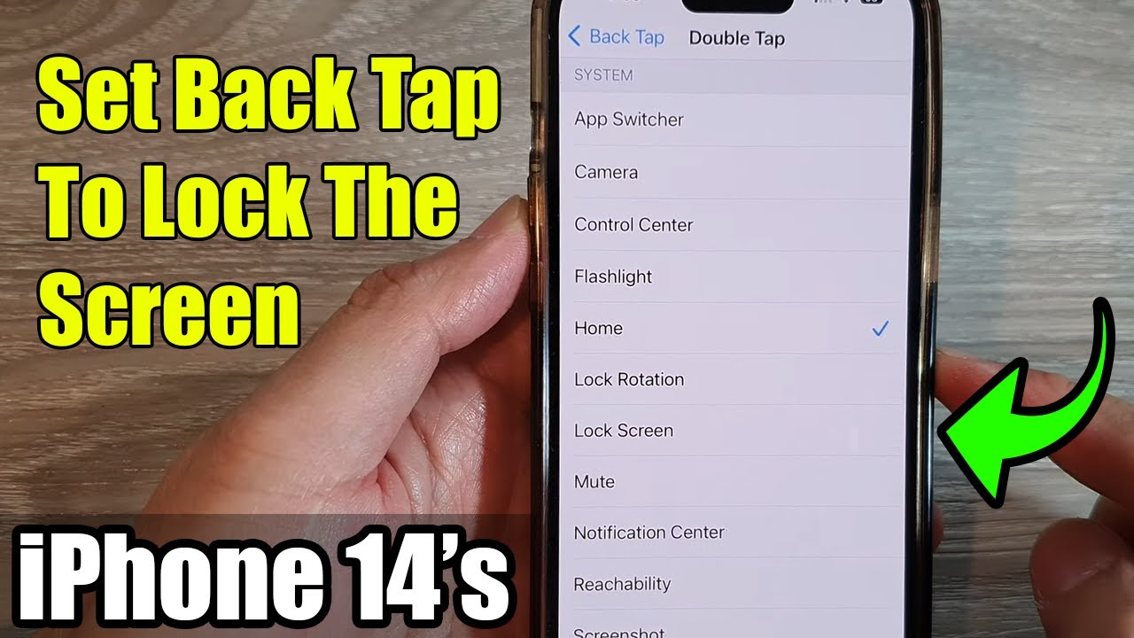 iPhone 14's/14 Pro Max: How to Set Back Tap To Lock The Screen - YouTube