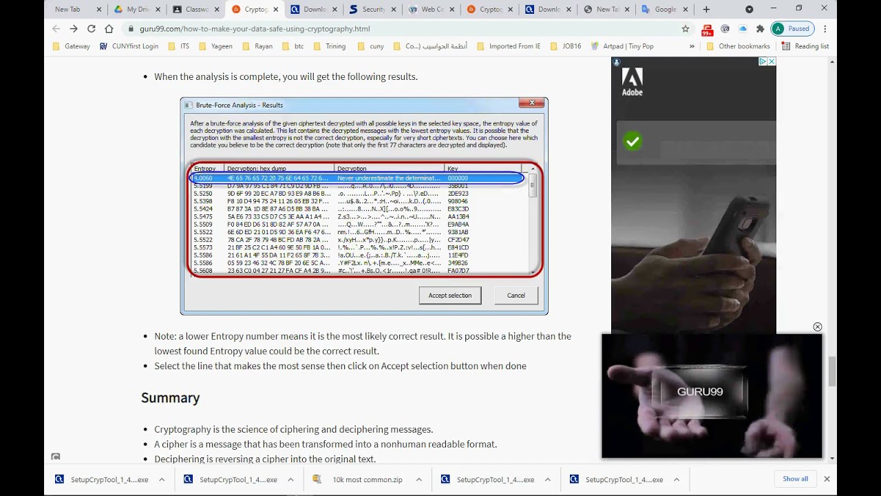 Cryptanalysis, RC4, CrypTool - YouTube