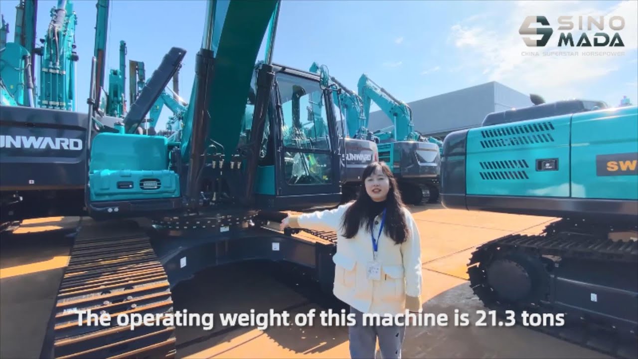 At SUNWARD Factory Showing the SWE210 Excavator - YouTube