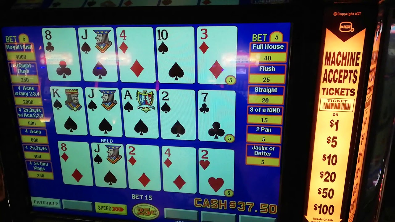 Double double video poker triple draw - YouTube