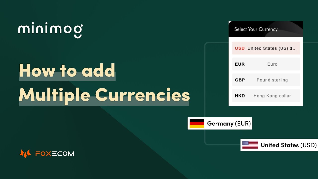 How to Add Multiple Currencies to your Shopify store | Minimog theme ...