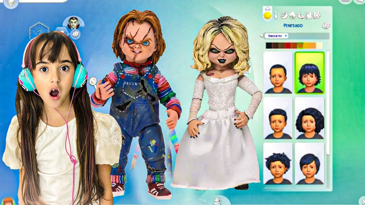 FIZEMOS O CHUCKY E A TIFFANY NOIVA DO CHUCKY NO THE SIMS 4 -BELINHA ...