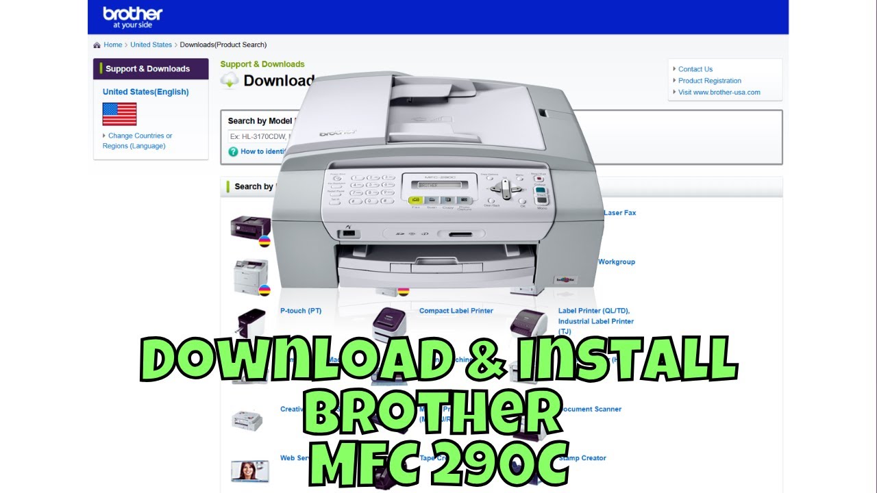 How To Install & Setup Brother MFC 290C Printer Driver in Windows 10/11 - YouTube